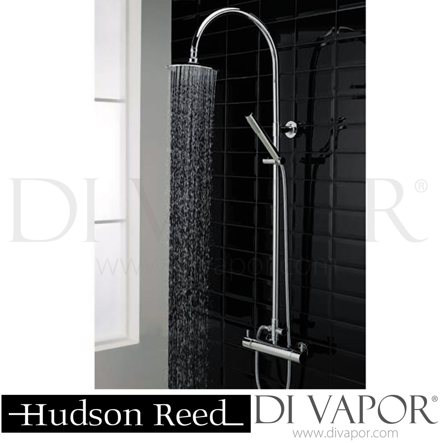 Hudson Reed Thermostatic Bar Valve With Eternity Shower Kit - Chrome ...