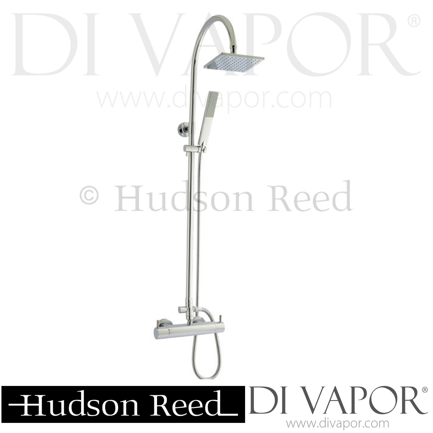 Hudson Reed Thermostatic Bar Valve With Vitality Shower Kit - Chrome ...