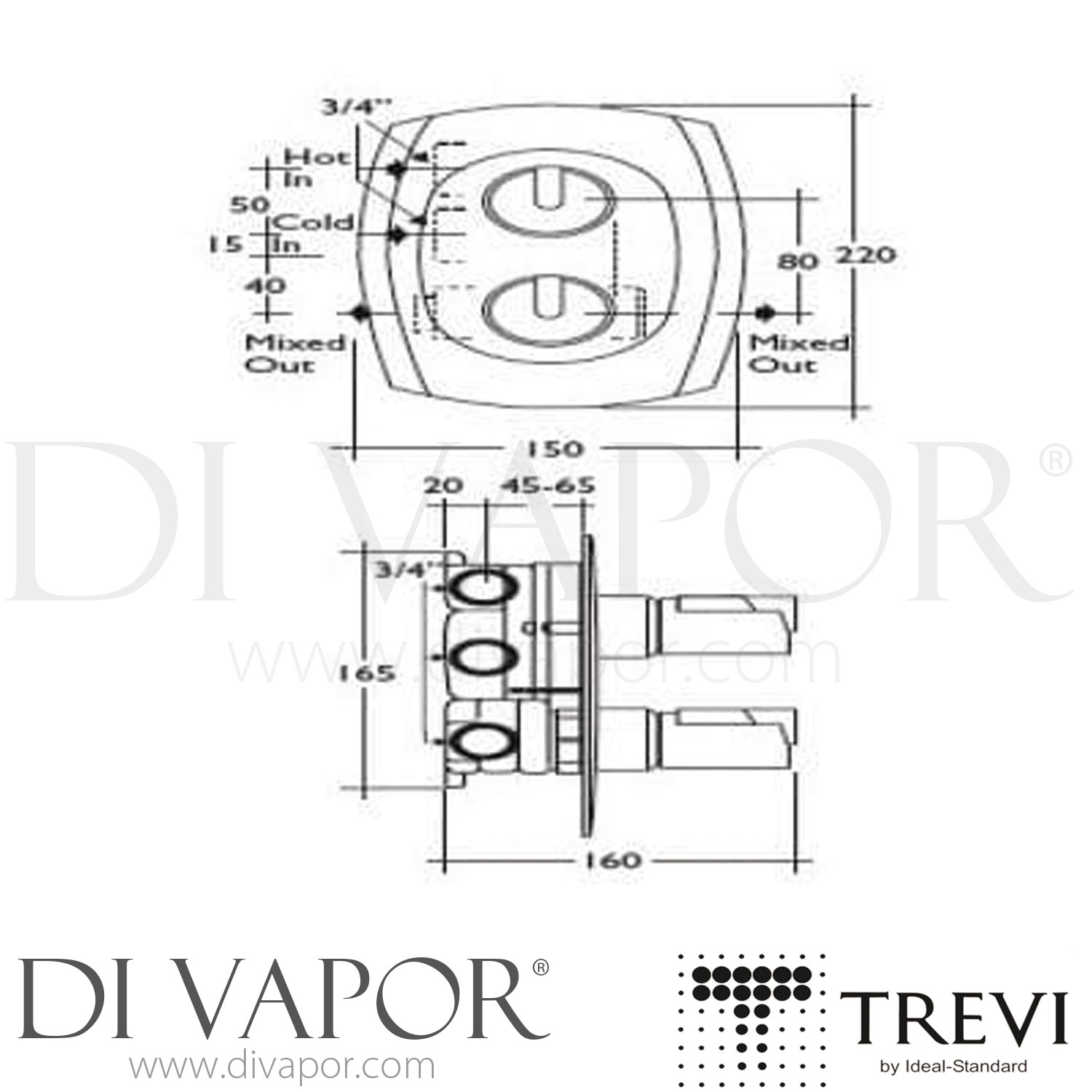 Trevi Outline Built-In Thermostatic Shower Spare Parts A3700AA GEN1