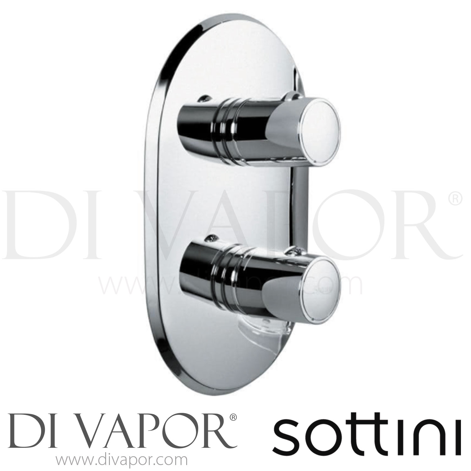 Sottini Celano Dual Control Built-In Thermostatic Shower Valve - No ...