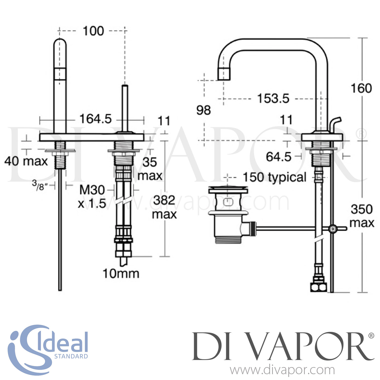 Ideal Standard A4486AA Simply U Single Lever Two Taphole Basin Mixer Spares