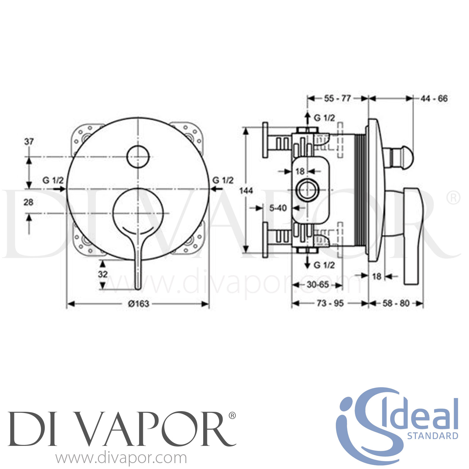 Ideal Standard A4720AA Melange Bath Mixer for Easybox Spare Parts