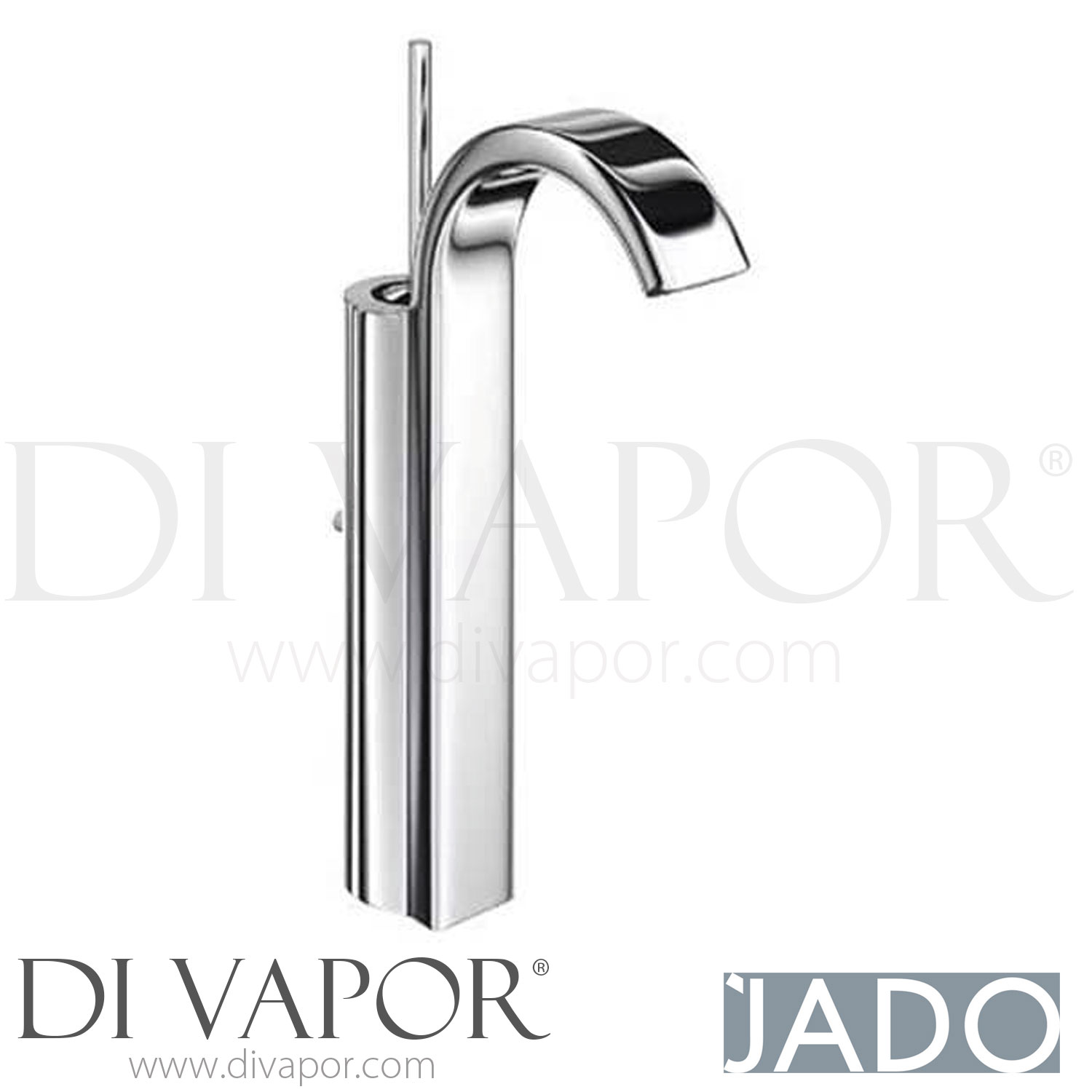 Jado Glance Single Lever One Taphole Vessel Basin Mixer with Circular ...