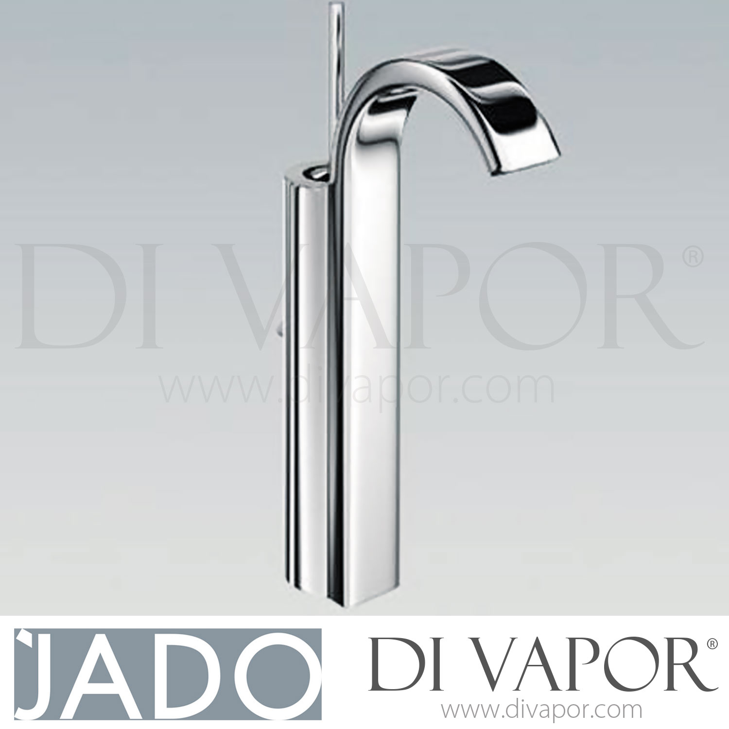 Jado A5338AA Glance Single Lever Vessel Basin Mixer with Circular Spout ...