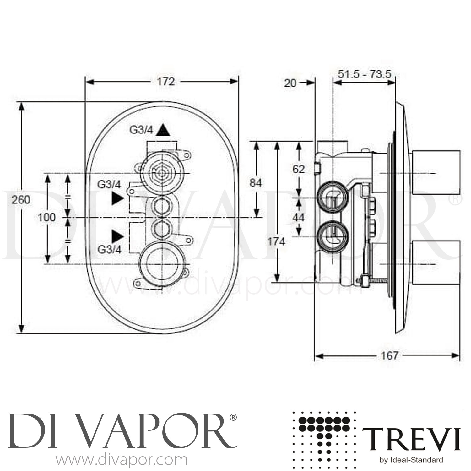 Trevi Boost Shower Mixer Built-In Chrome Kit Spare Parts A5700AA GEN1