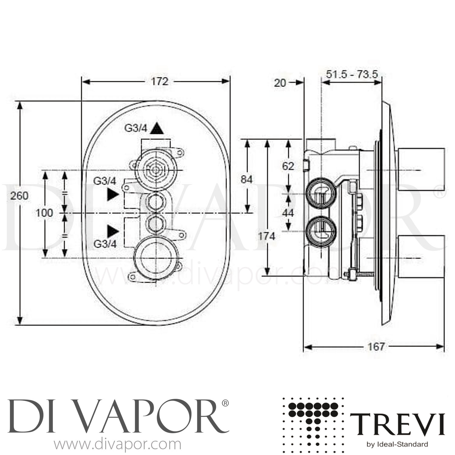 Trevi Boost Shower Mixer Built In Chrome Kit / Fix Spare Parts A5701AA GEN1