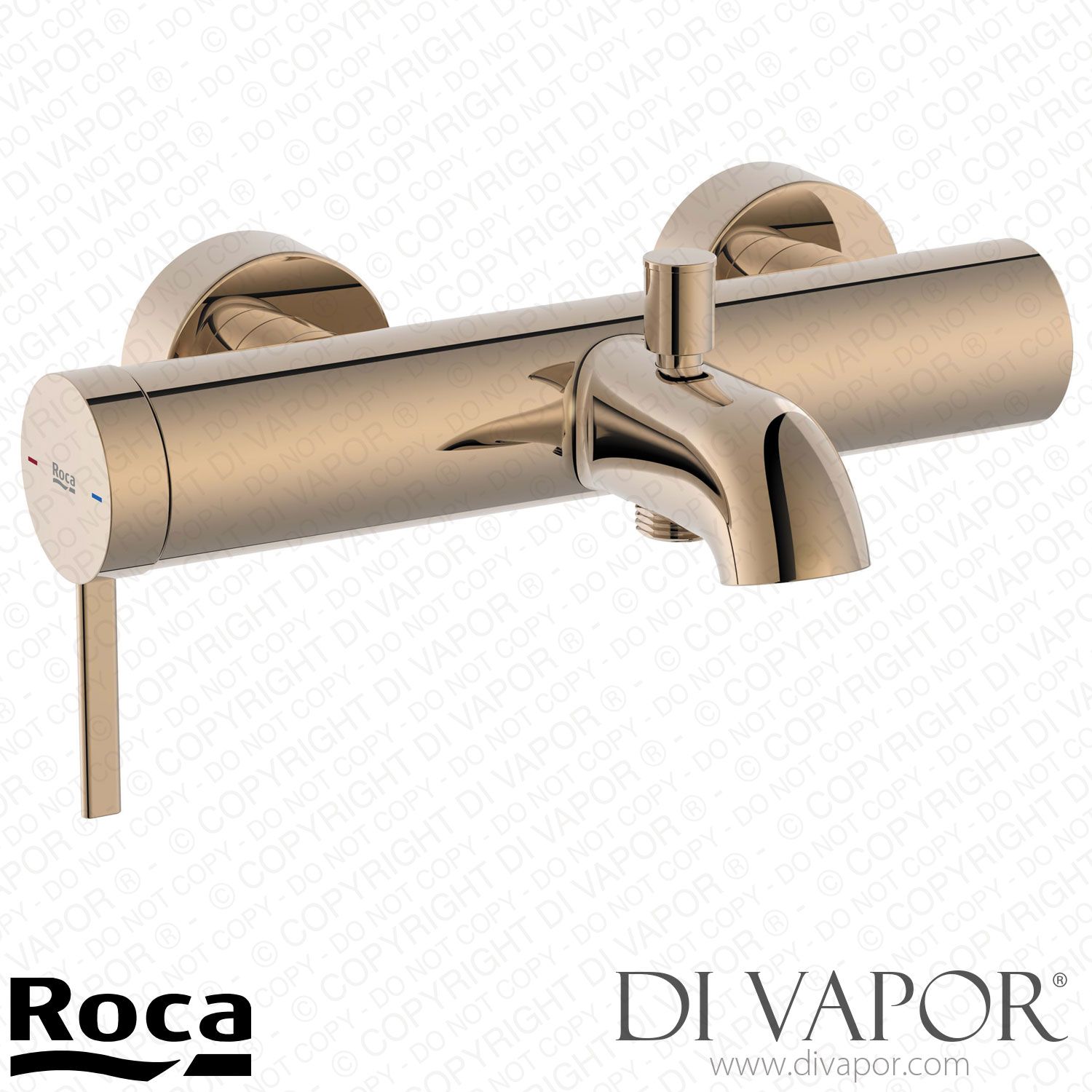 Roca Wall-Mounted Bath-Shower Mixer with Automatic Diverter (A5A029ERG0 ...