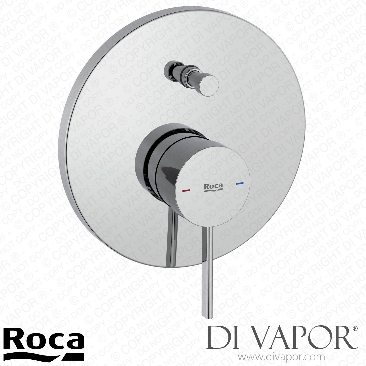 Roca Built-In Bath-Shower Mixer with Automatic Diverter (2 Ways ...
