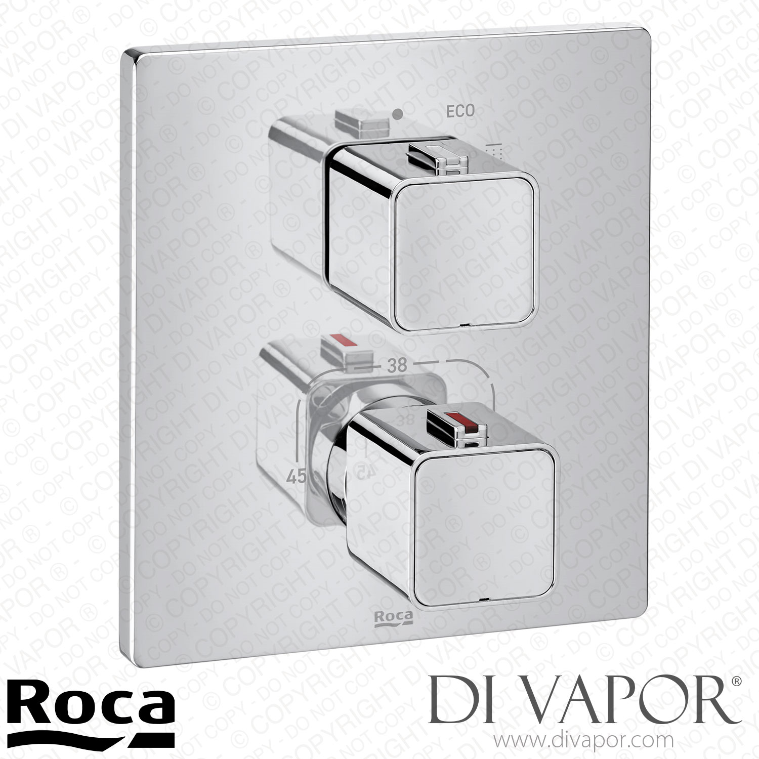 Roca SQUARE - Built-In Thermostatic 1 Way Mixer (A5A2C1AC00) Spare Parts