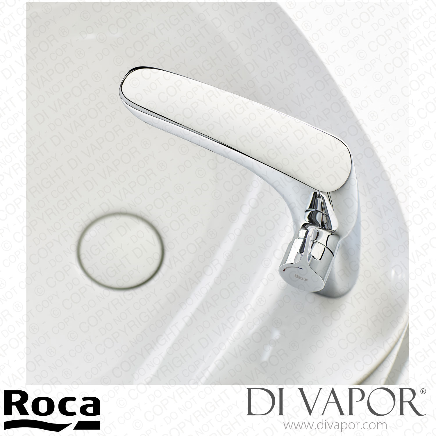 Roca Single Lever Medium Height Basin Mixer with Smooth Body Cold Start 3/8 (A5A323AC00) Spare Parts