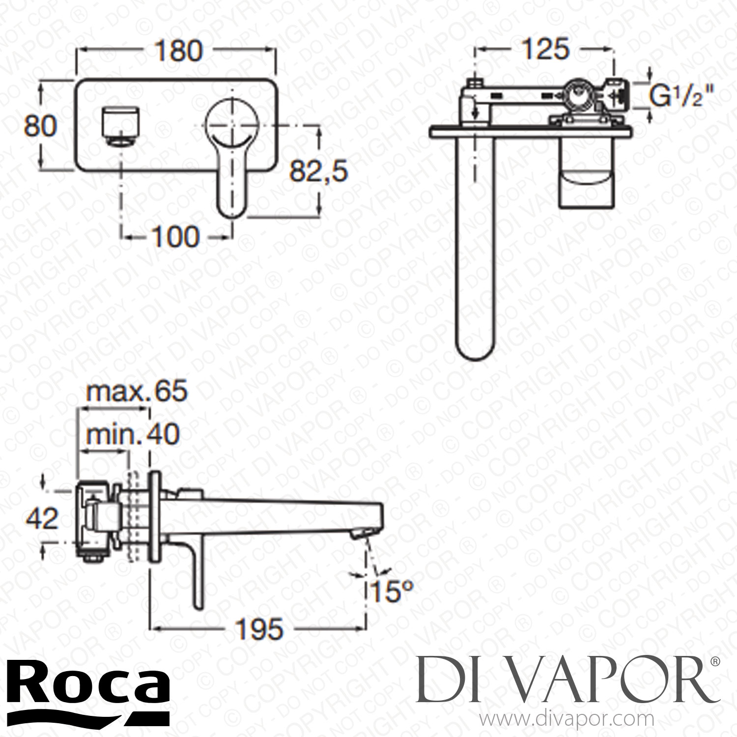 Roca Built-in Basin Mixer Cold Start (A5A3L09C00) Spare Parts