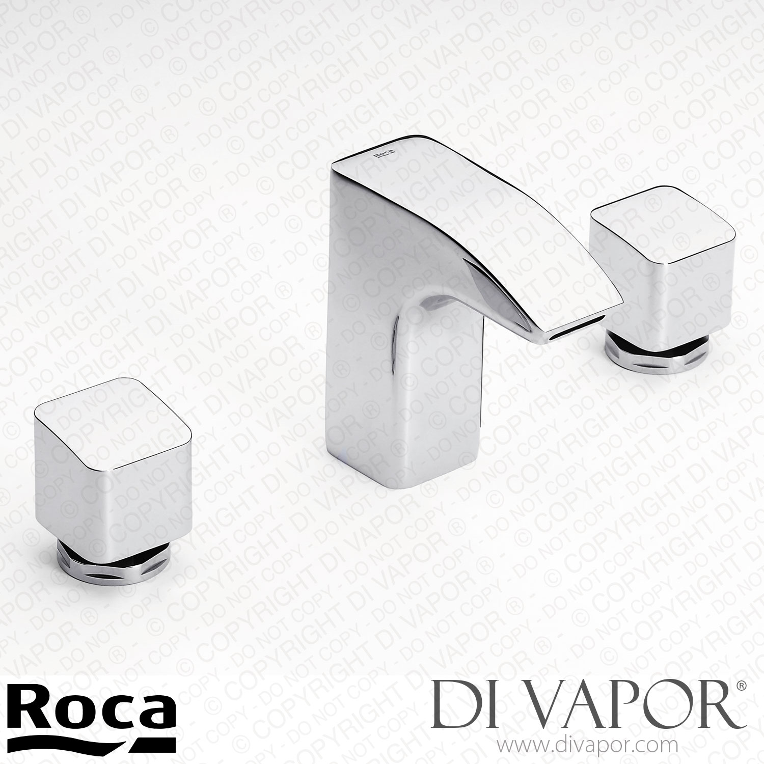 Roca Deck-Mounted 3-Hole Basin Mixer with Pop-Up Waste (A5A4450C00 ...