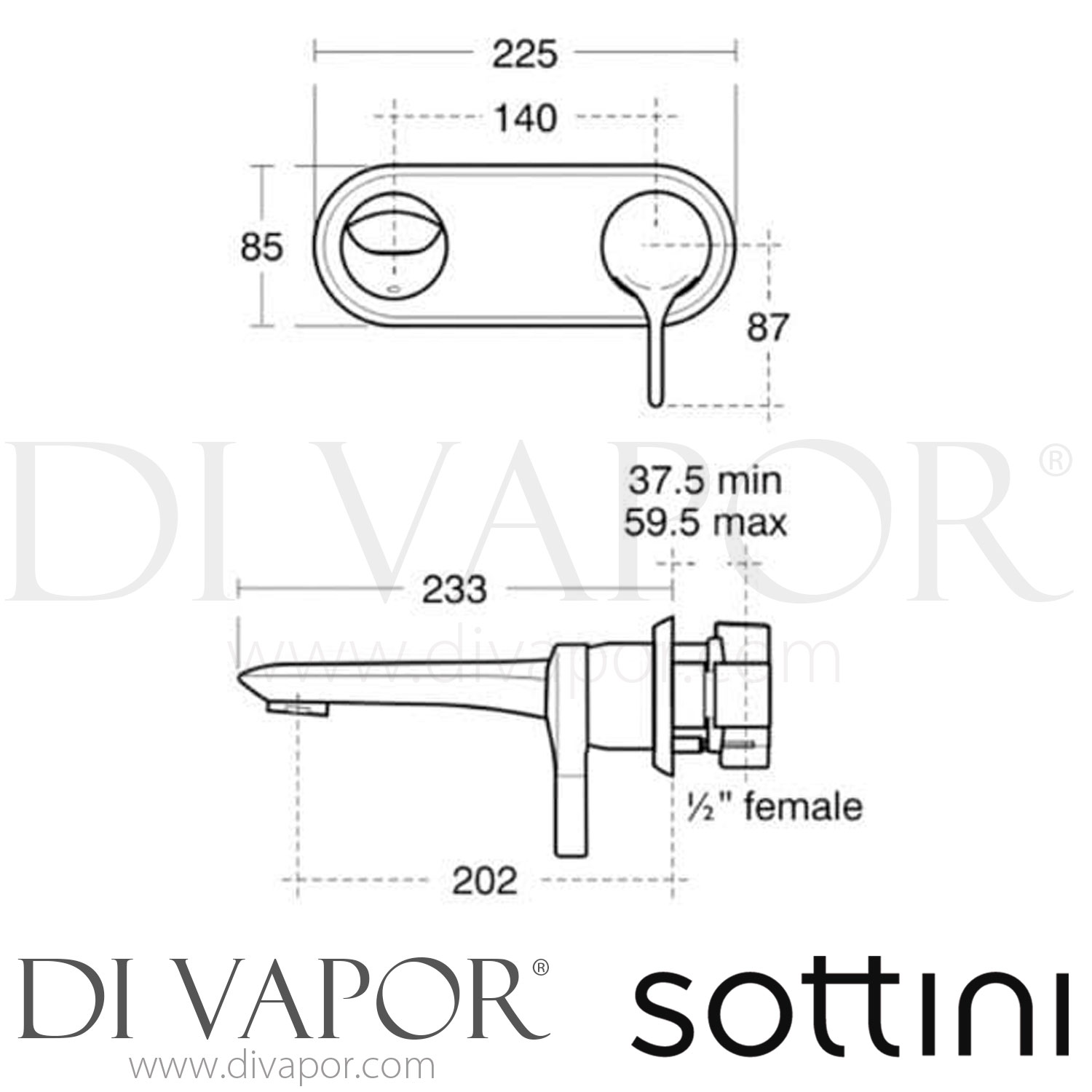 Sottini Paglia Single Lever Wall Mounted Basin Mixer Tap Spare Parts ...