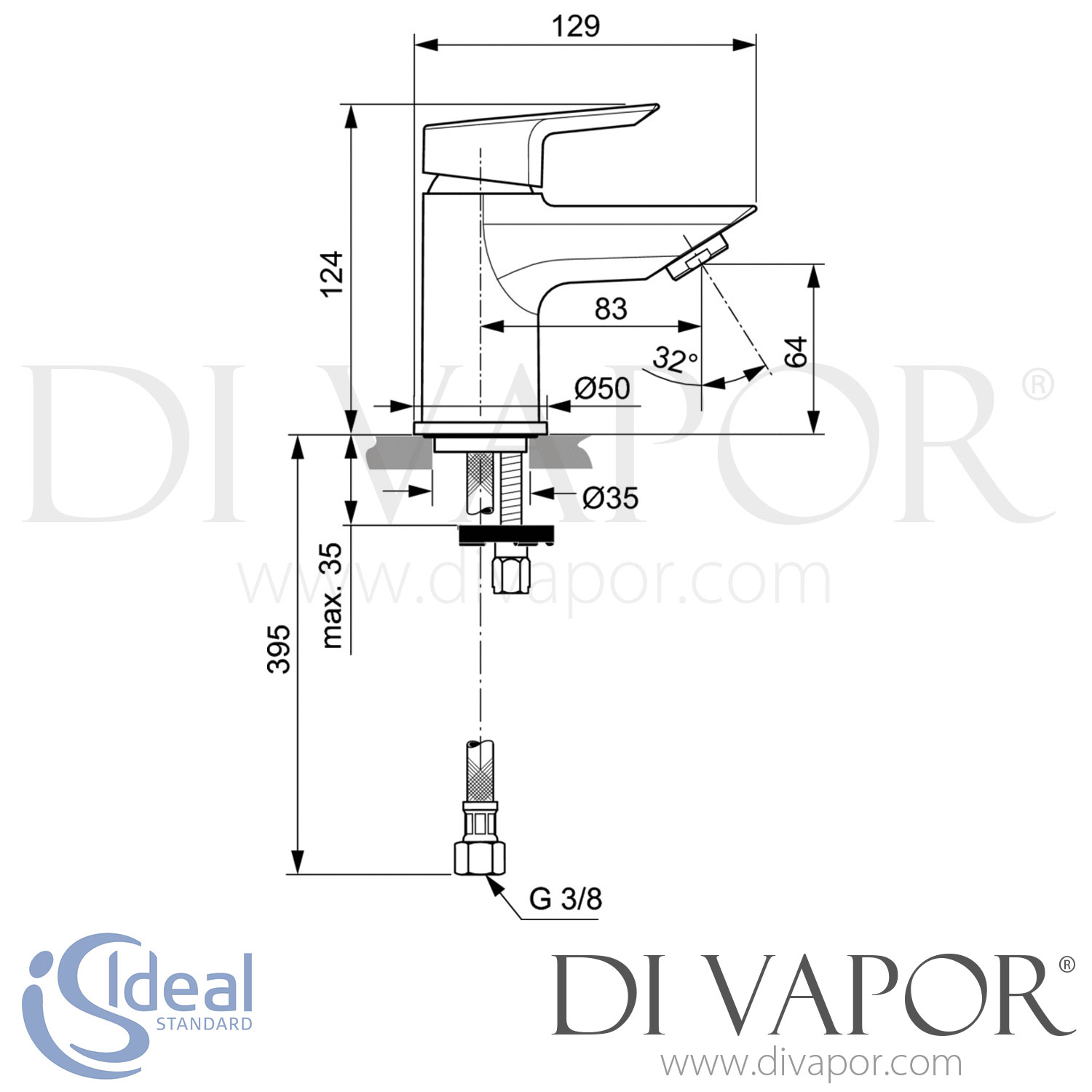 Ideal Standard A6568AA Tesi One Hole Basin Mixer Piccolo Spare Parts