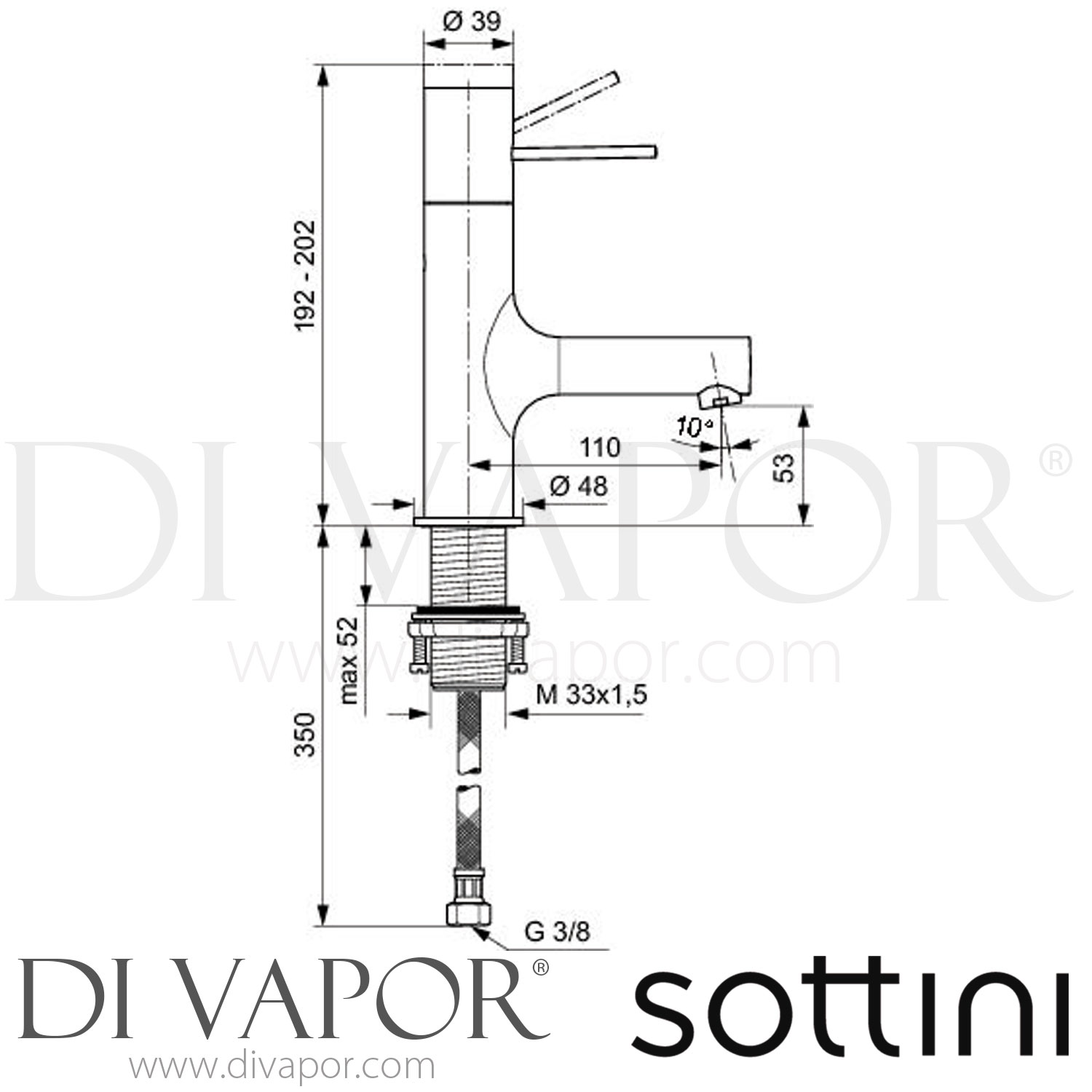 Sottini A6636AA Valsura Small Basin Mixer Tap Spare Parts