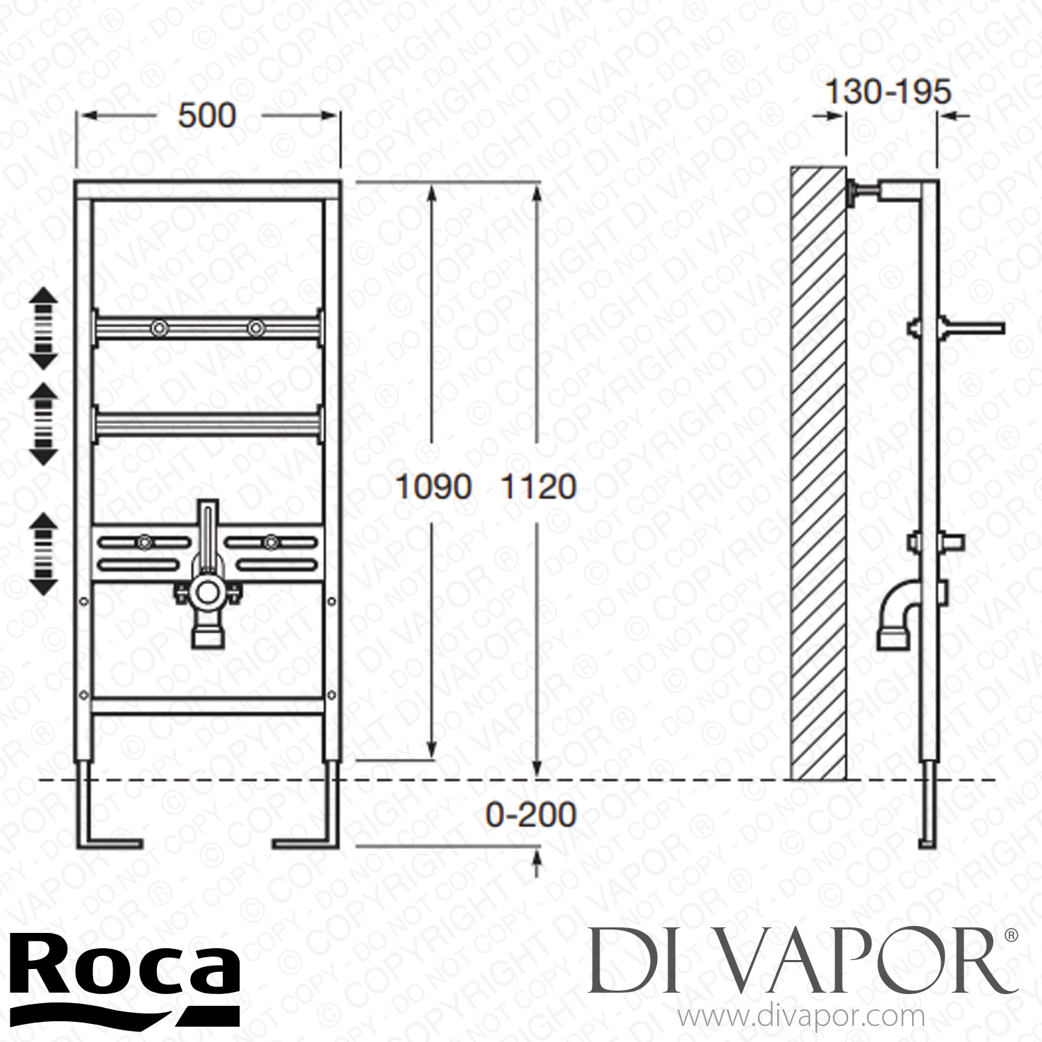 Roca PRO BASIN - Concealed structure for wall-hung basin (A890093000 ...