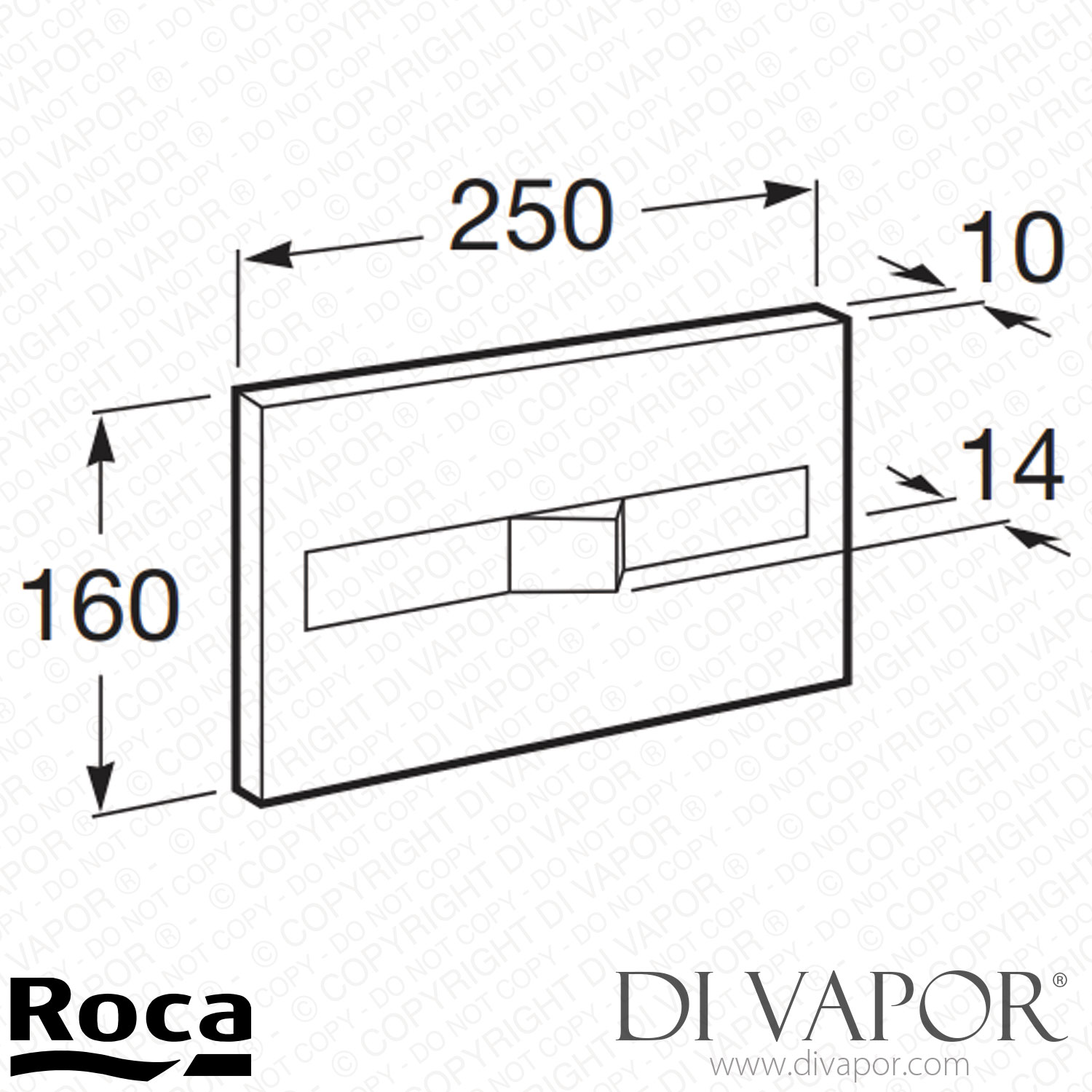 Roca PL2 DUAL - Dual Flush Operating Plate for Concealed Cistern ...
