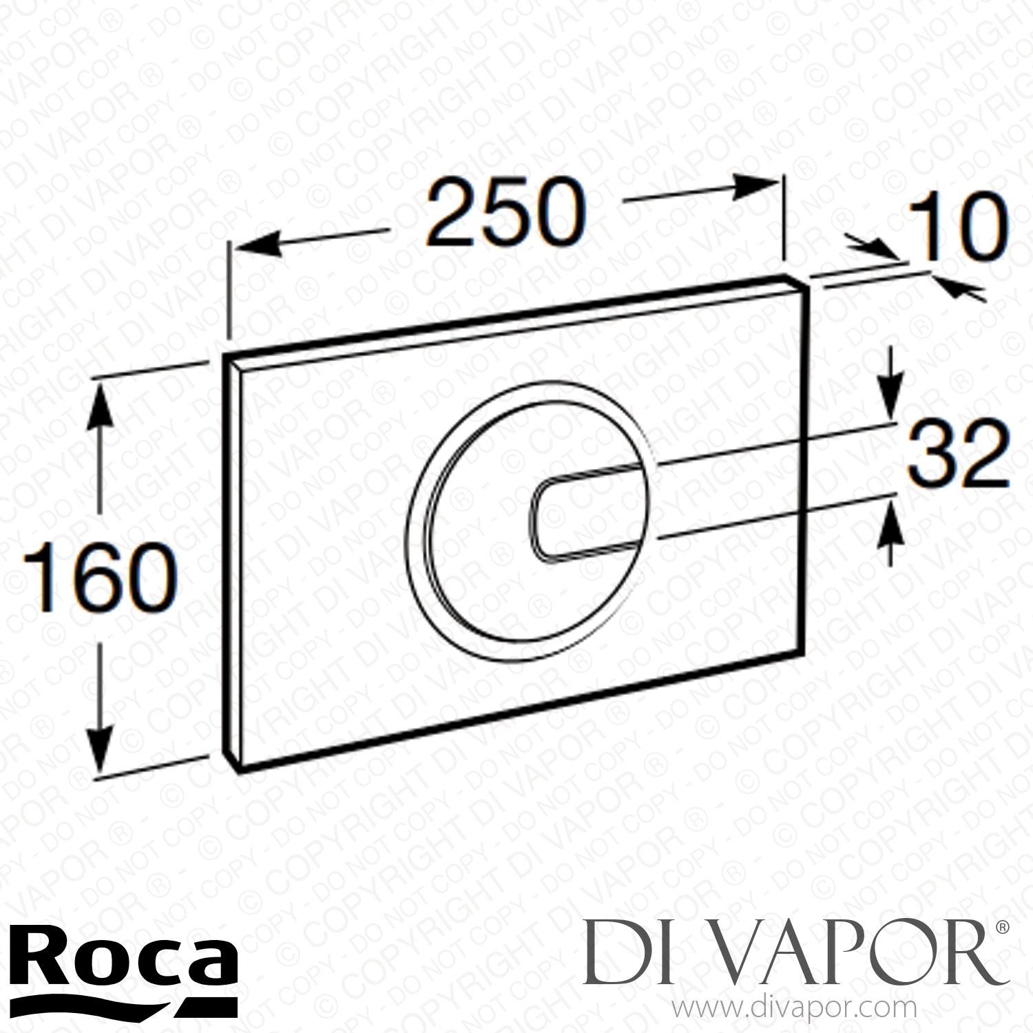 Roca PL4 DUAL - Dual Flush Operating Plate for Concealed Cistern ...