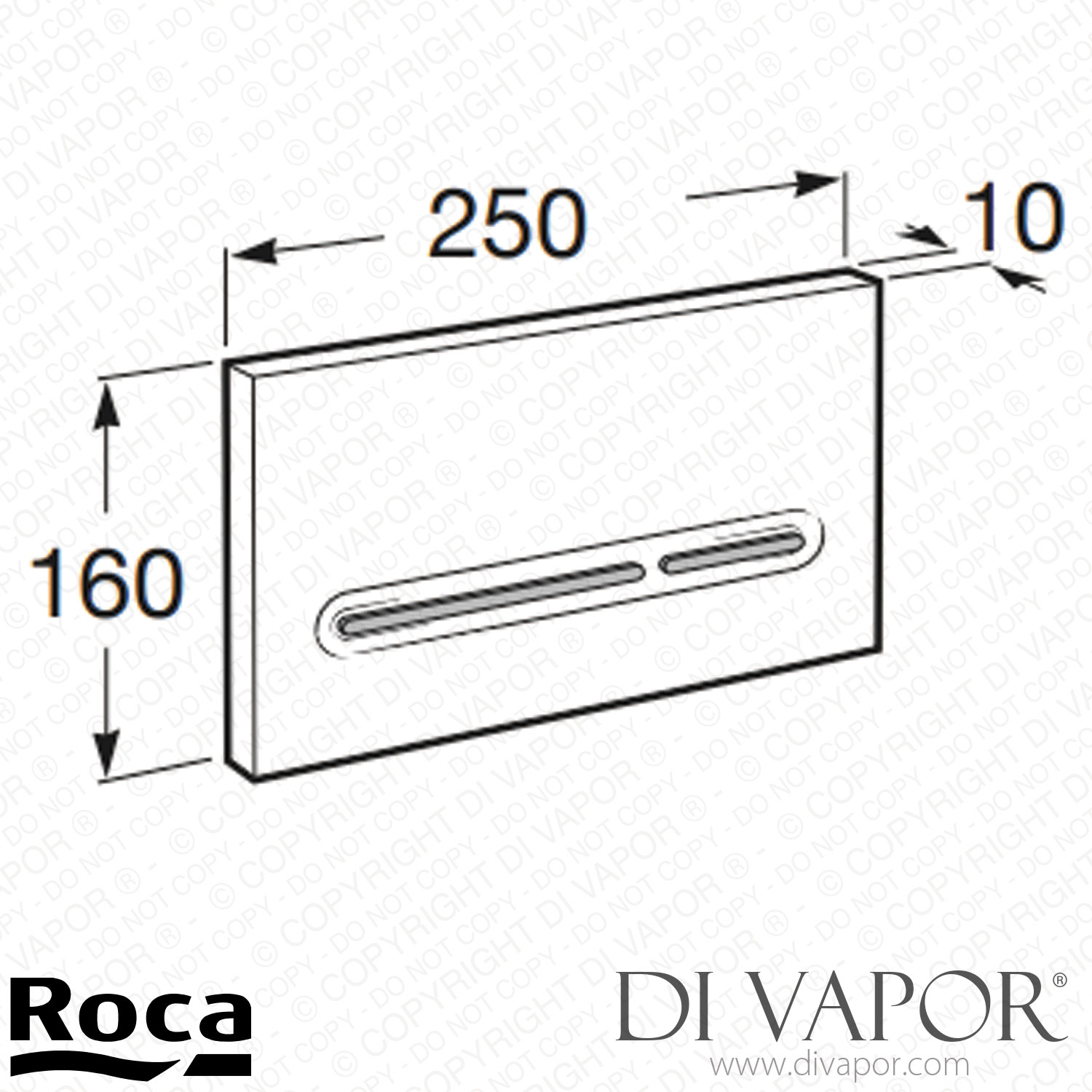 Roca PL5 DUAL - Dual Flush Operating Plate for Concealed Cistern ...