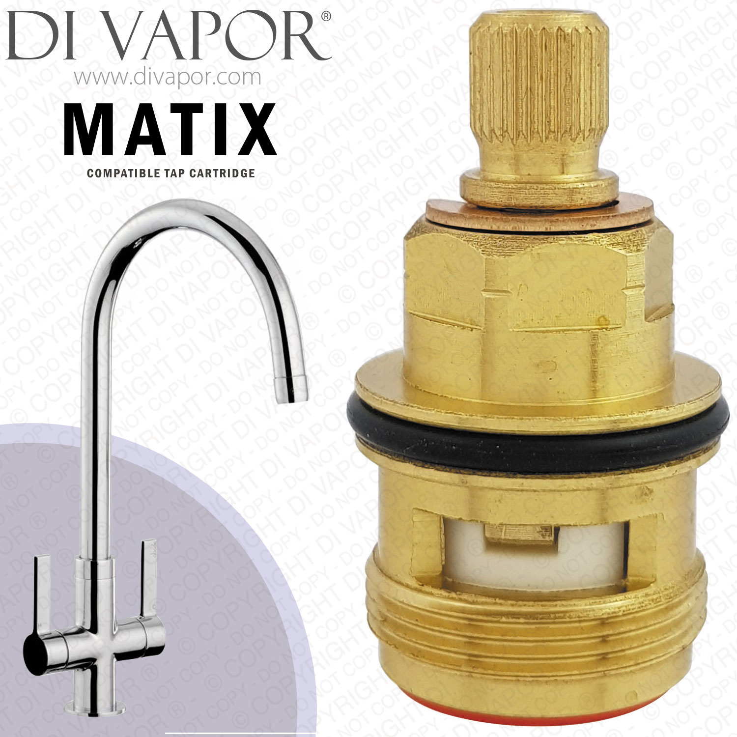 Abode Metix Kitchen Tap Hot Cartridge Compatible Spare - AD8432