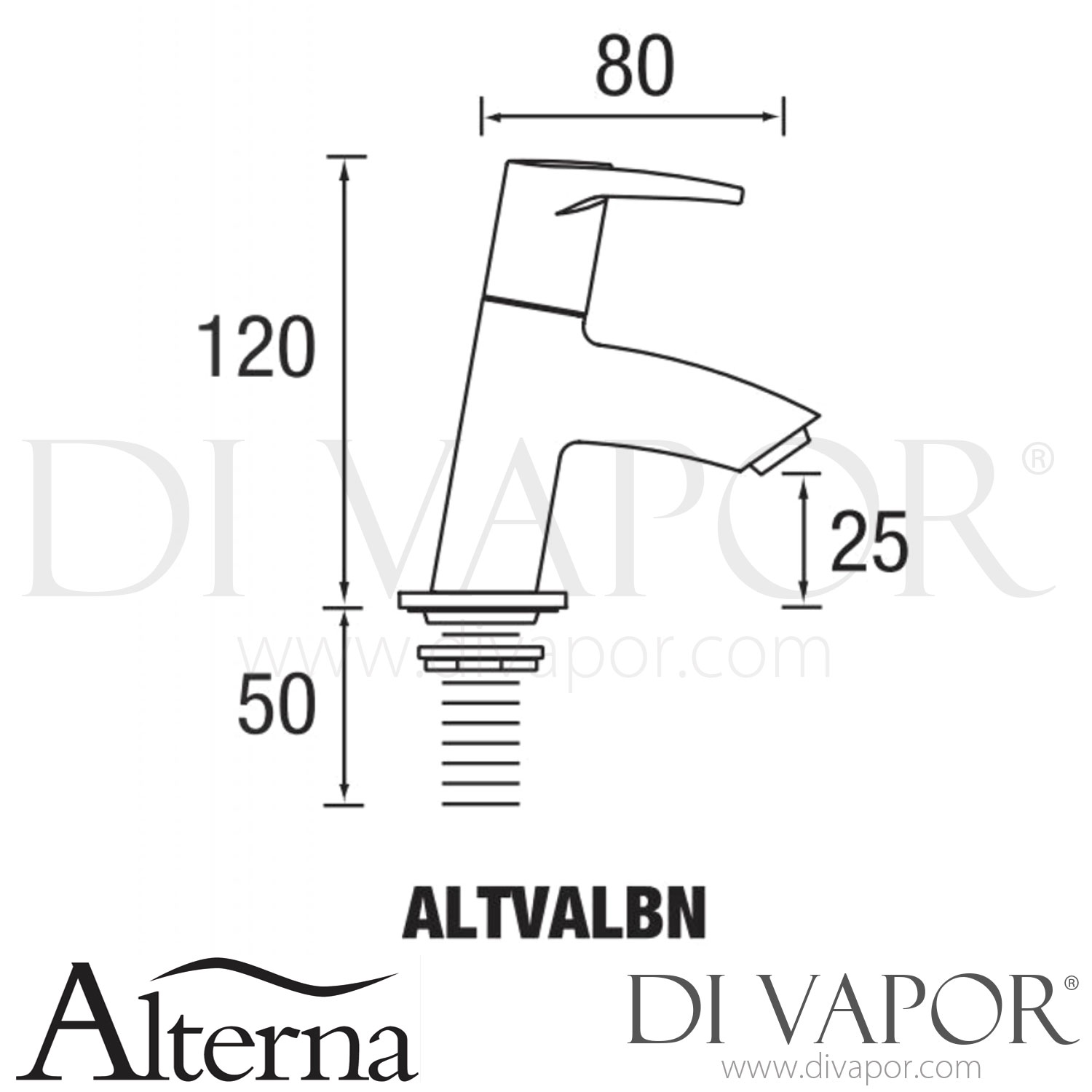 Alterna ALTVALBN Valenza CP Basin Taps Spare Parts
