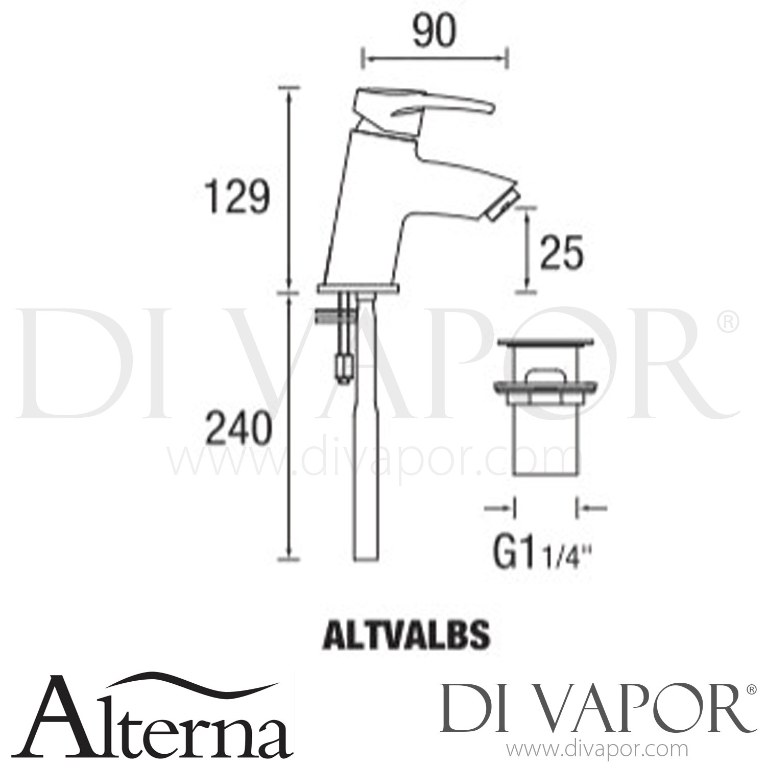Alterna ALTVALBS Valenza CP Basin Mixer Spare Parts