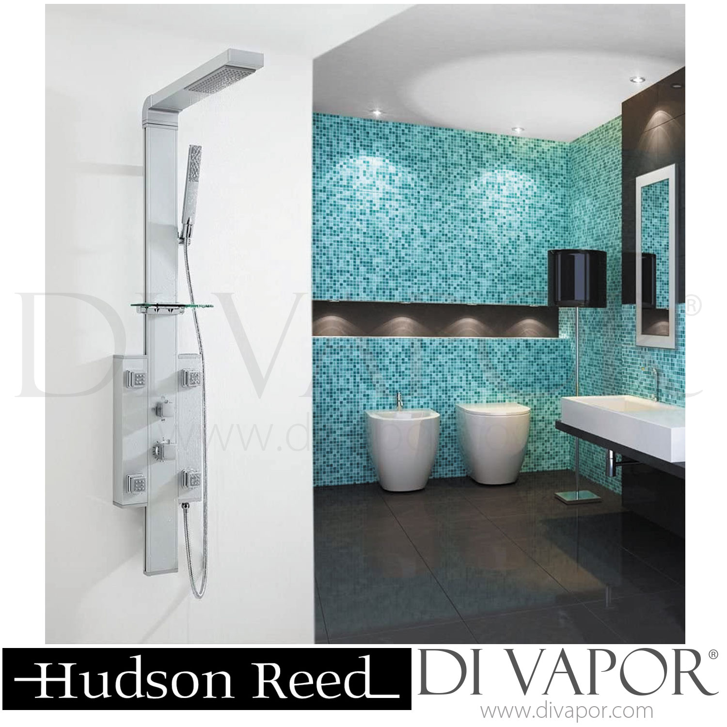 Hudson Reed AP395 Dream Showers Thermostatic Shower Panel with 4 Jets ...