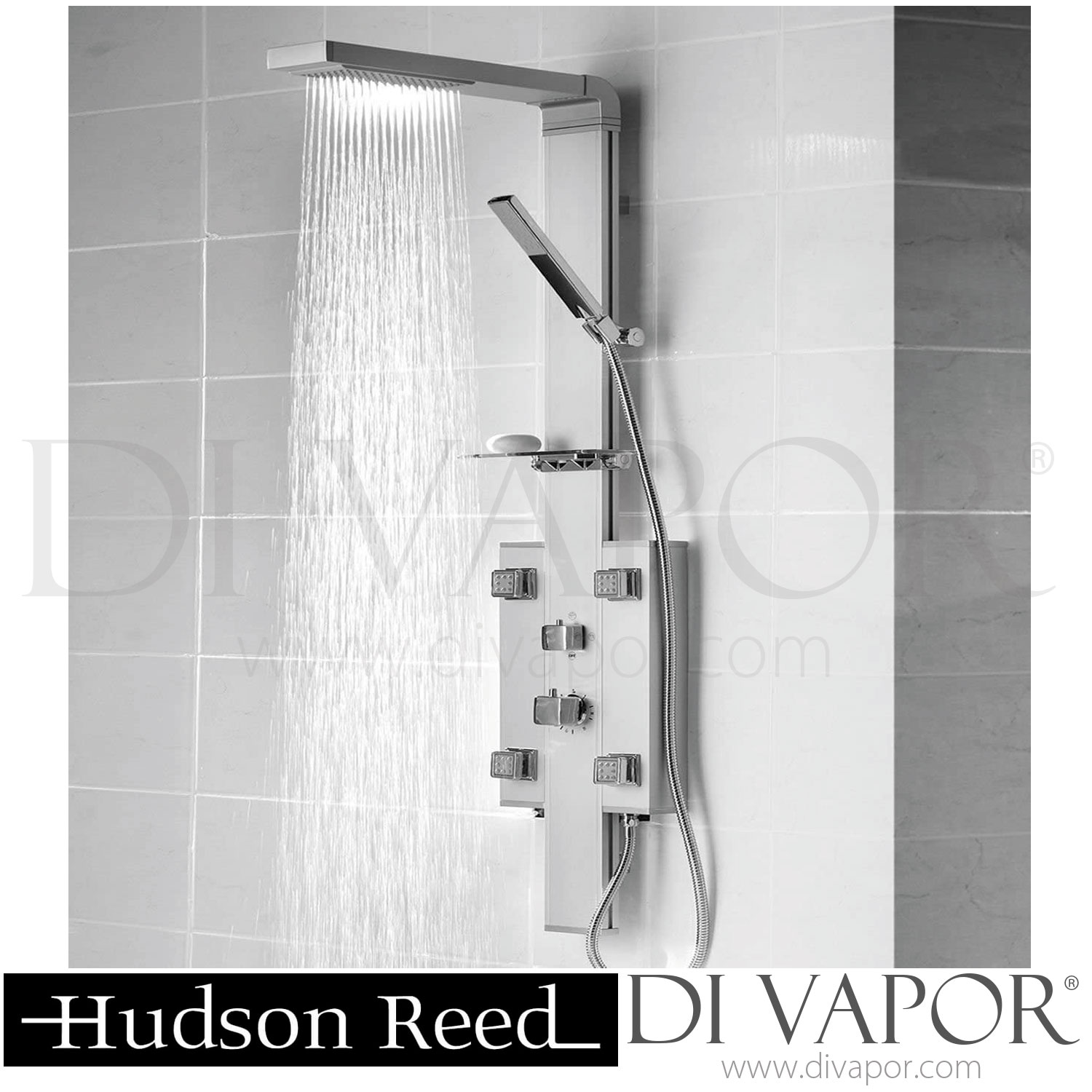 Hudson Reed AP395 Dream Showers Thermostatic Shower Panel with 4 Jets ...