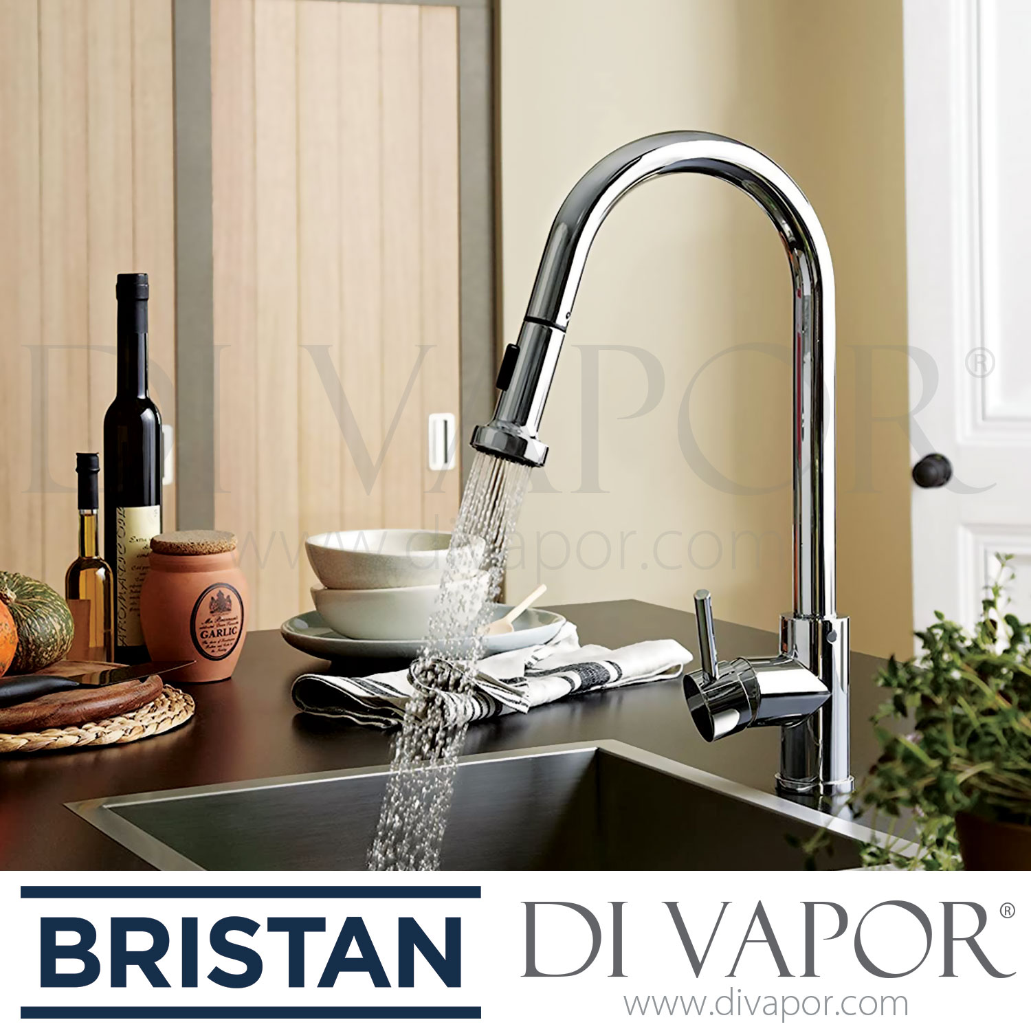 Bristan APR PULLSNK C Apricot Professional Sink Mixer Kitchen Tap - 25 ...