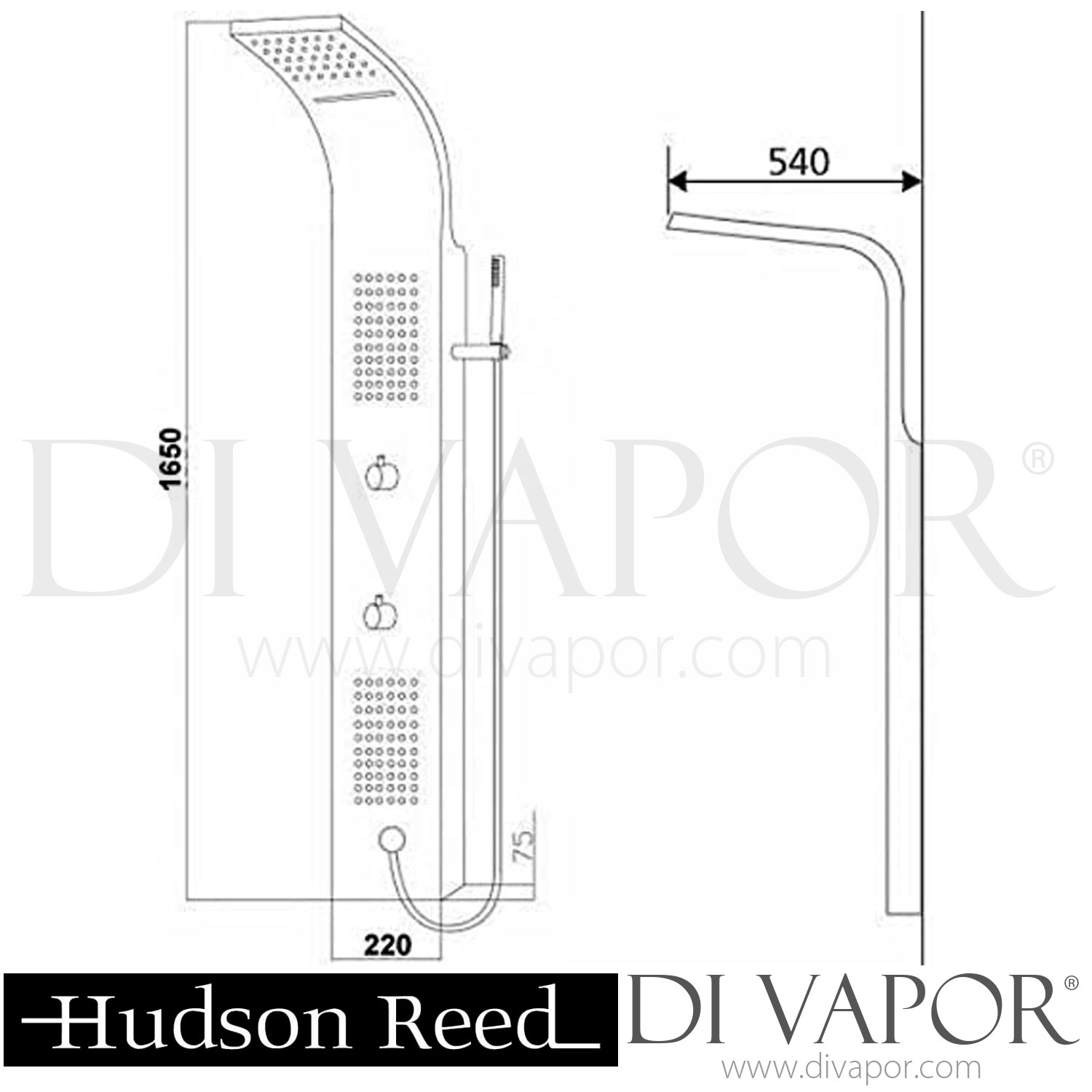 Hudson Reed AS315 Dream Showers Lava Stainless Steel Spare Parts
