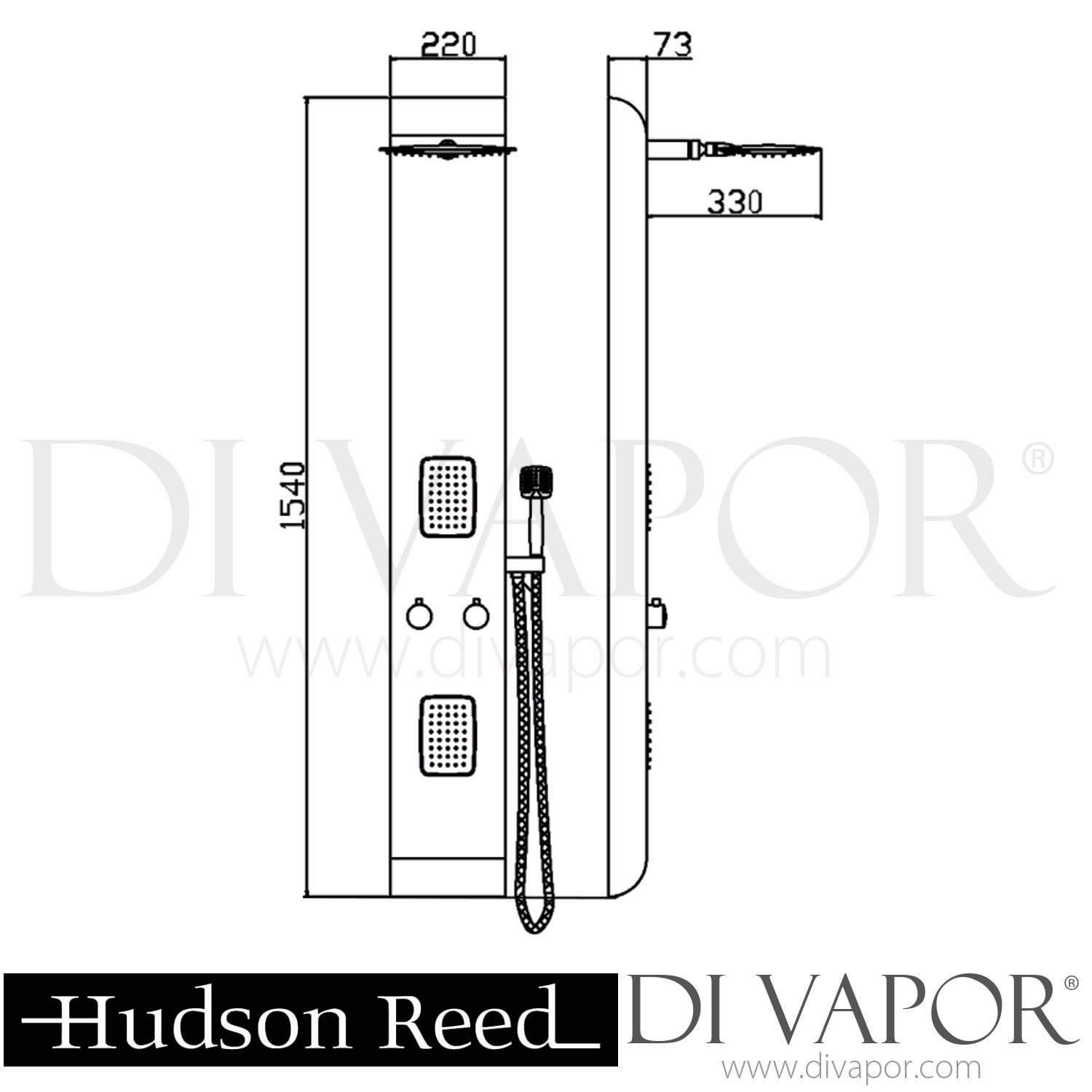 Hudson Reed / Ultra AS327 Dream Showers Octavia Thermostatic Shower ...