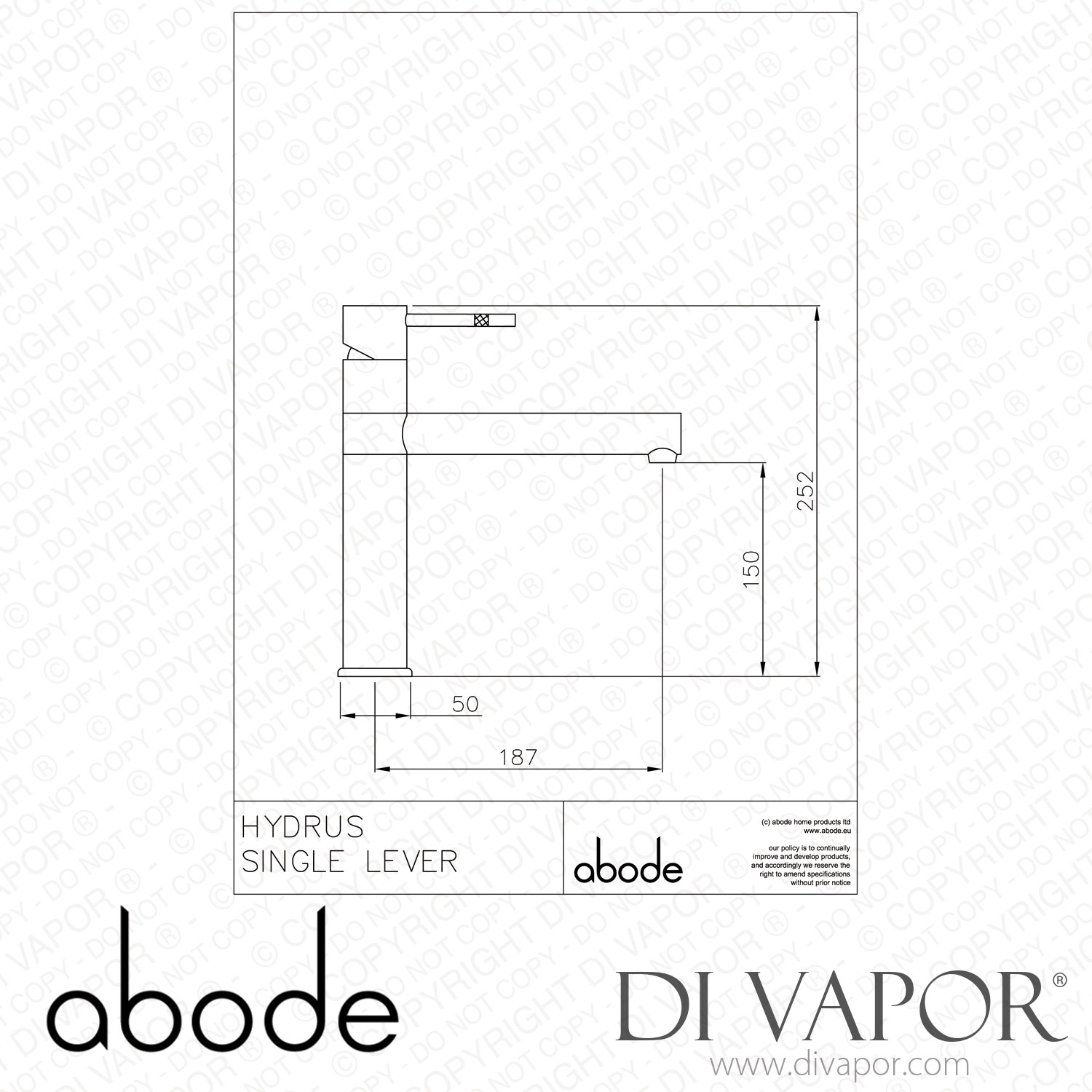 Abode AT1088 Hydrus Single Lever in Chrome Spare Parts