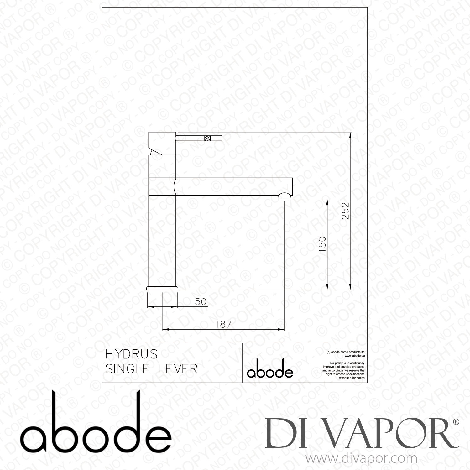 Abode AT1089 Hydrus Single Lever in Brushed Nickel Spare Parts