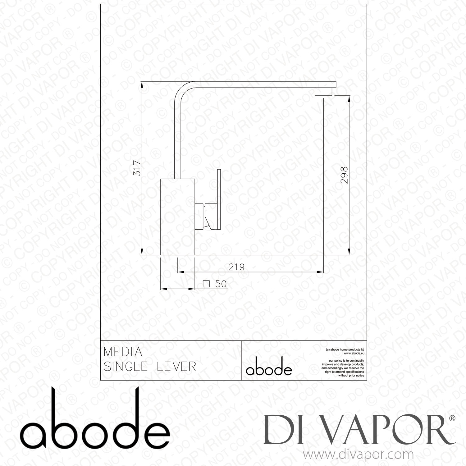 Abode AT1180 New Media Single Lever in Chrome Spare Parts