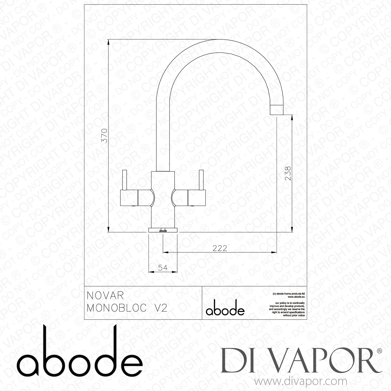 Abode AT1197 Novar Monobloc in Stainless Steel Spare Parts