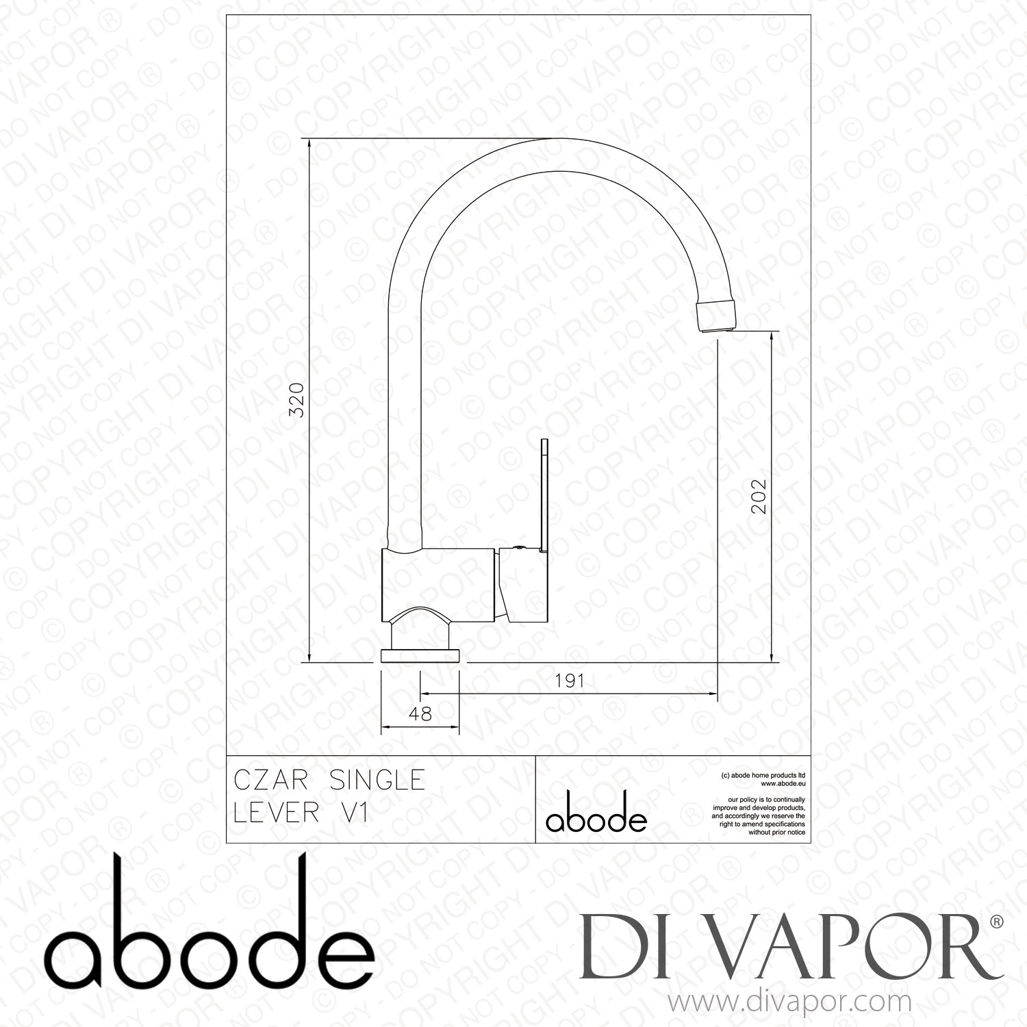 Abode AT1241 Czar Single Lever in Chrome Spare Parts