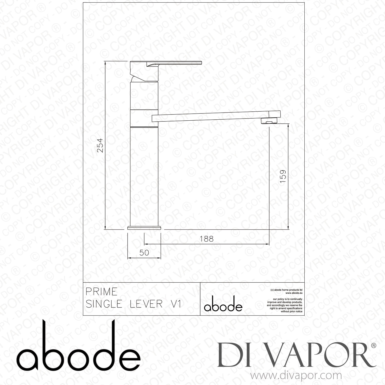 Abode AT1254 Prime Single Lever in Chrome Spare Parts