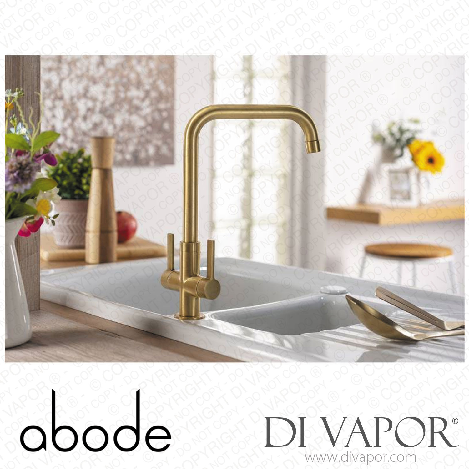 Abode AT2136 Pico Quad Monobloc in Brushed Brass Spare Parts