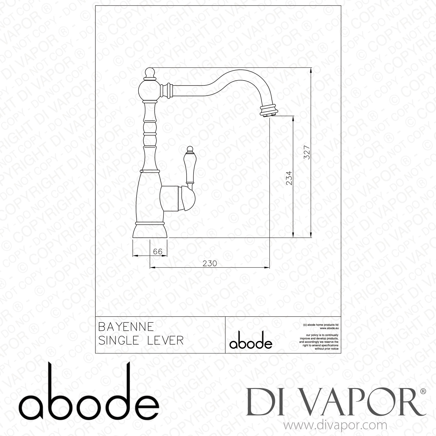 Abode AT3087 Bayenne Single Lever in Century Copper Spare Parts