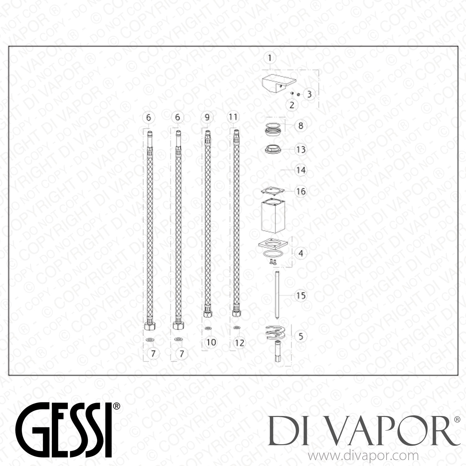 Gessi Separate Control (Art. 20047) Spare Parts