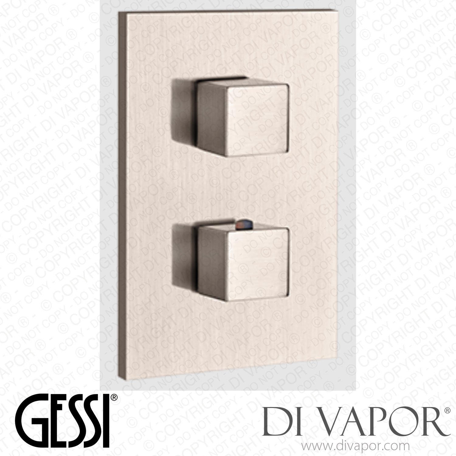 Gessi External Parts For Thermostatic Mixer, Two-way Diverter (Art ...