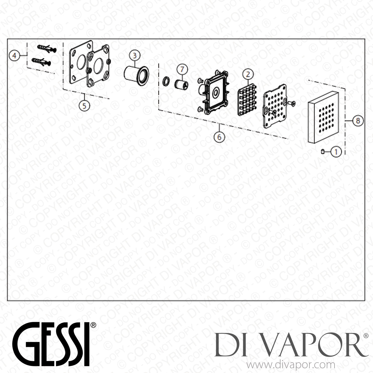 Gessi Lateral Body Jet (Art. 32973) Spare Parts