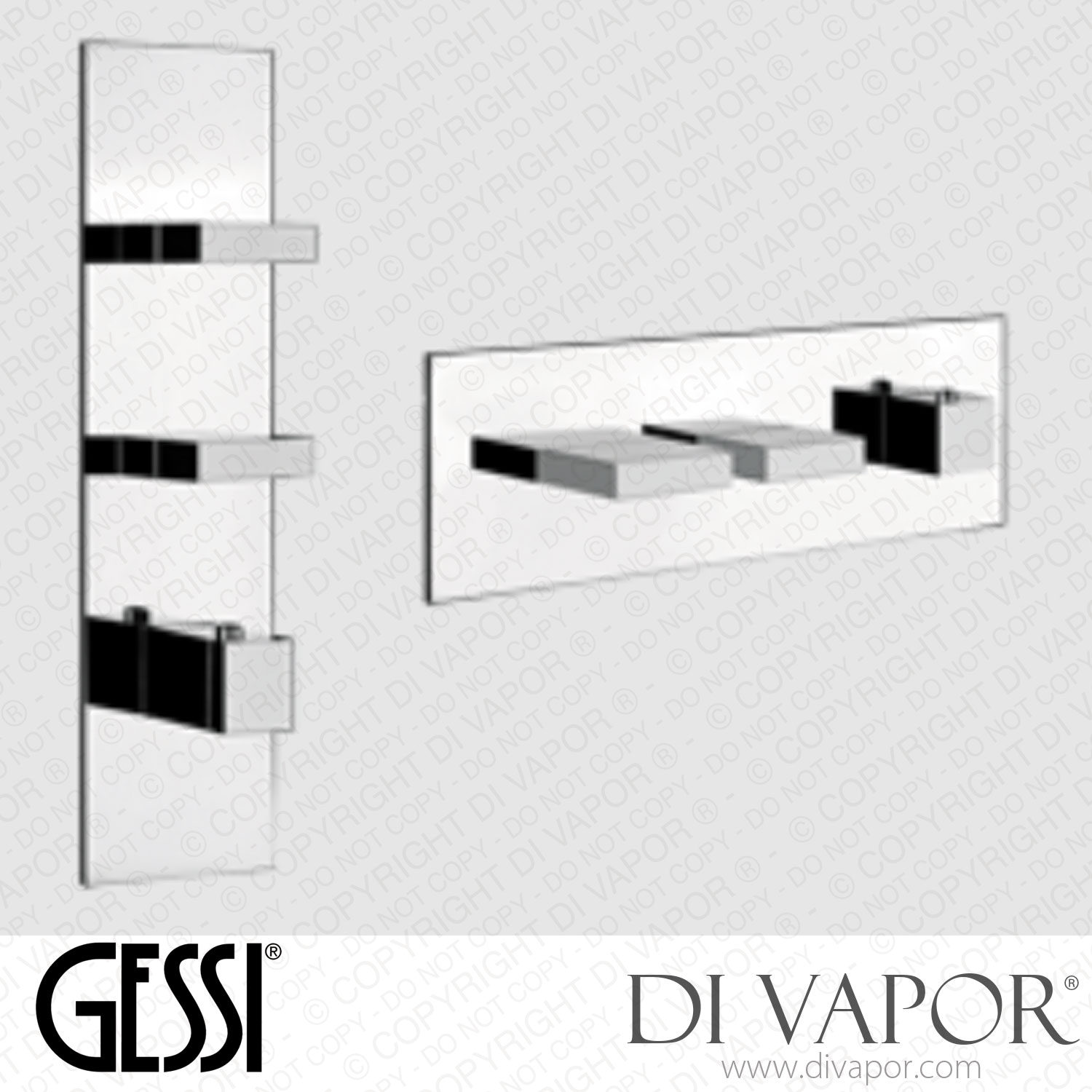 Gessi External Parts For Thermostatic High-capacity Built-in Part Mixer ...