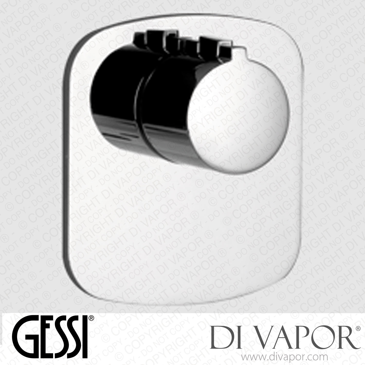 Gessi External Parts Wall-mounted Thermostatic High-capacity Mixer (Art ...