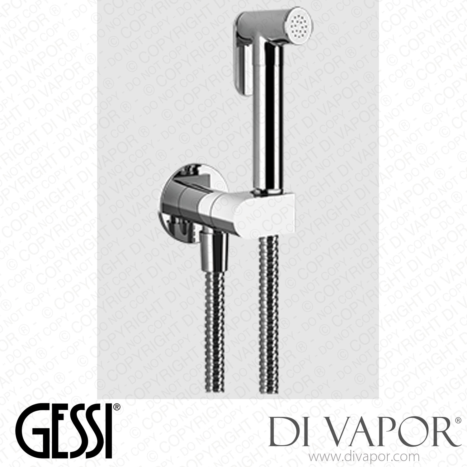 Gessi Shut-off Douchette With Pipe Connection And Safety Valve (Art ...