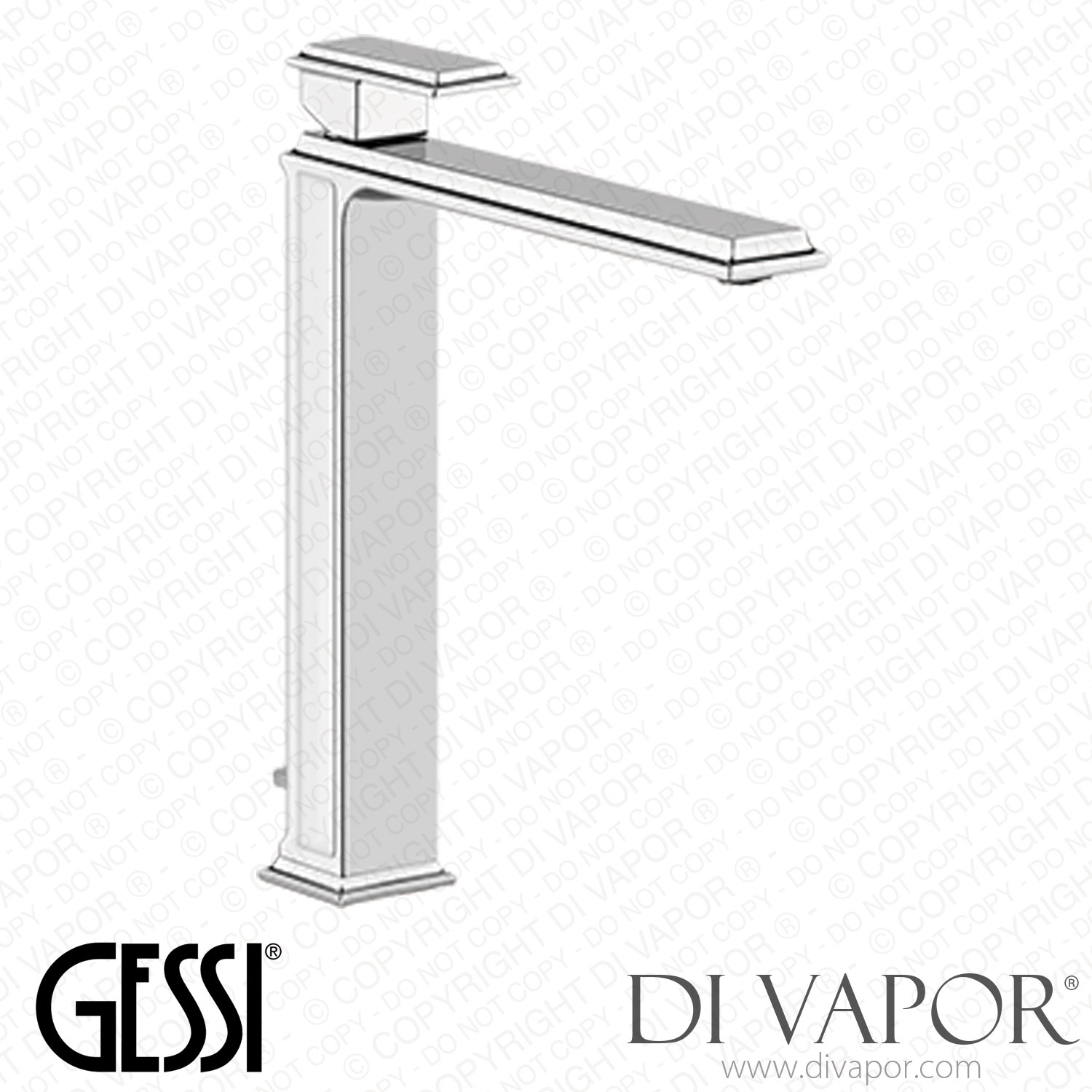 Gessi High Version Basin Mixer, With 1 1/4 Inch Pop-up Waste And ...