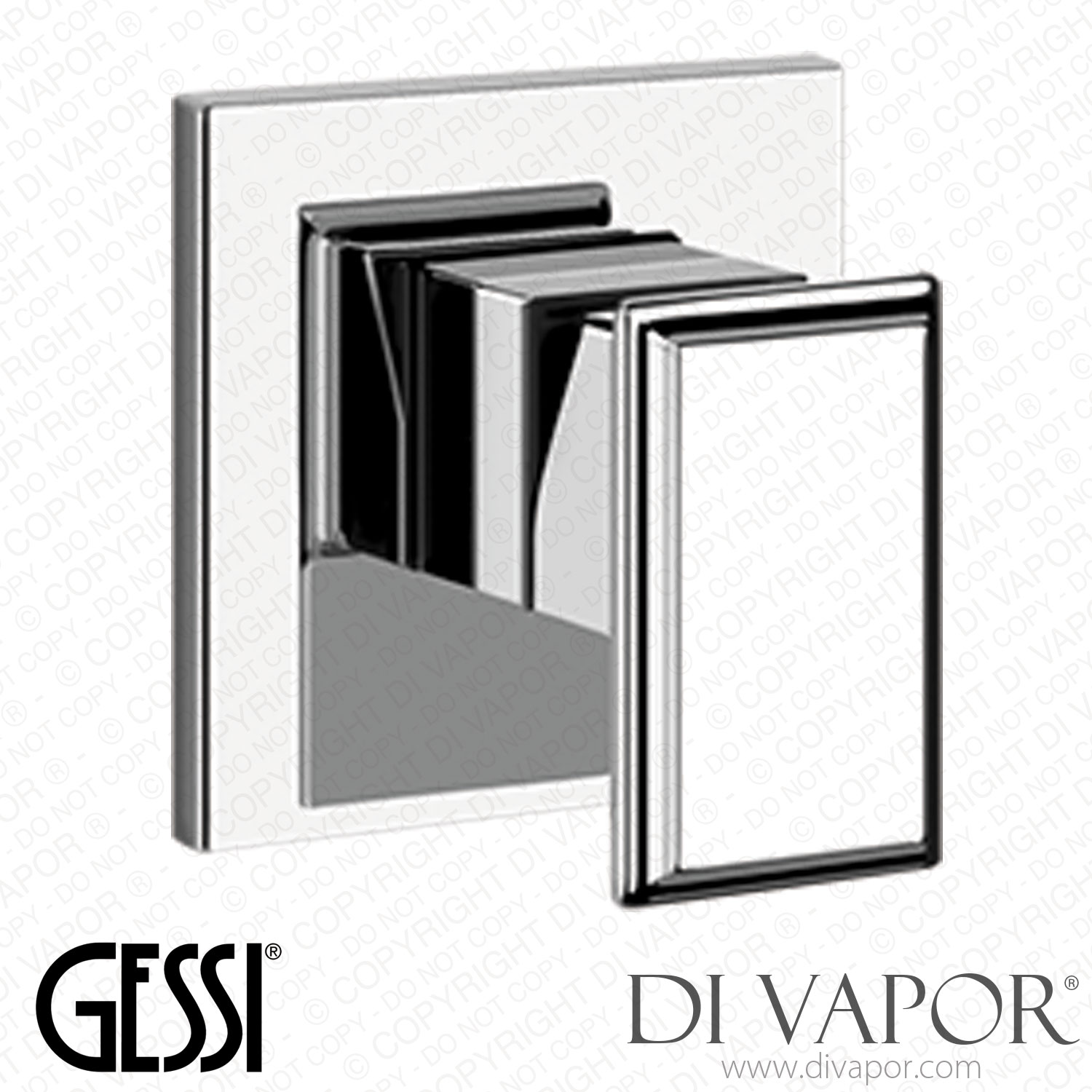 Gessi External Parts For Item Built-in Mixer, With 1/2 Inch Connections ...