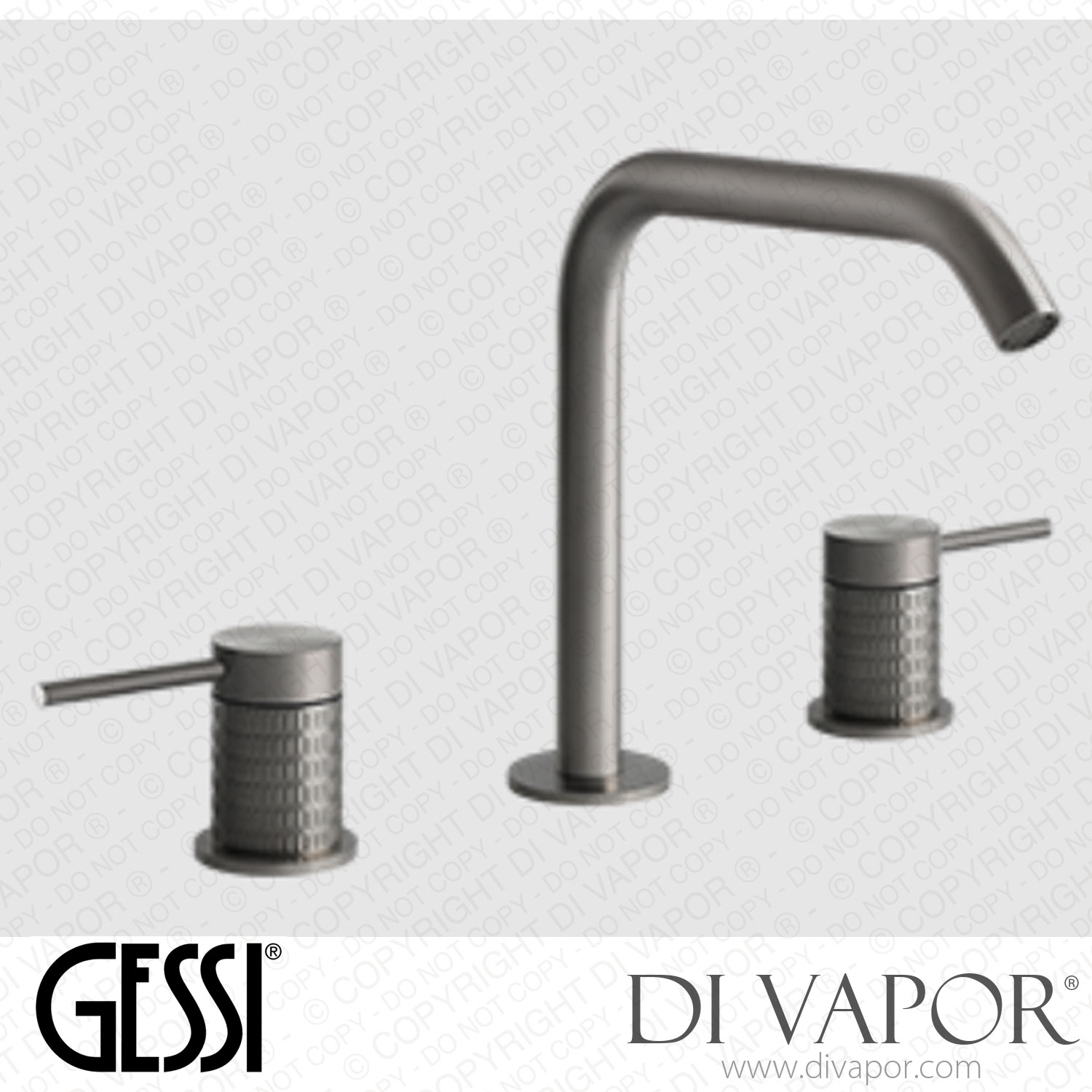 Gessi Three-holes Basin Mixer With Spout, With Flexible Hoses. Without Waste (Art. 54212) Spare ...