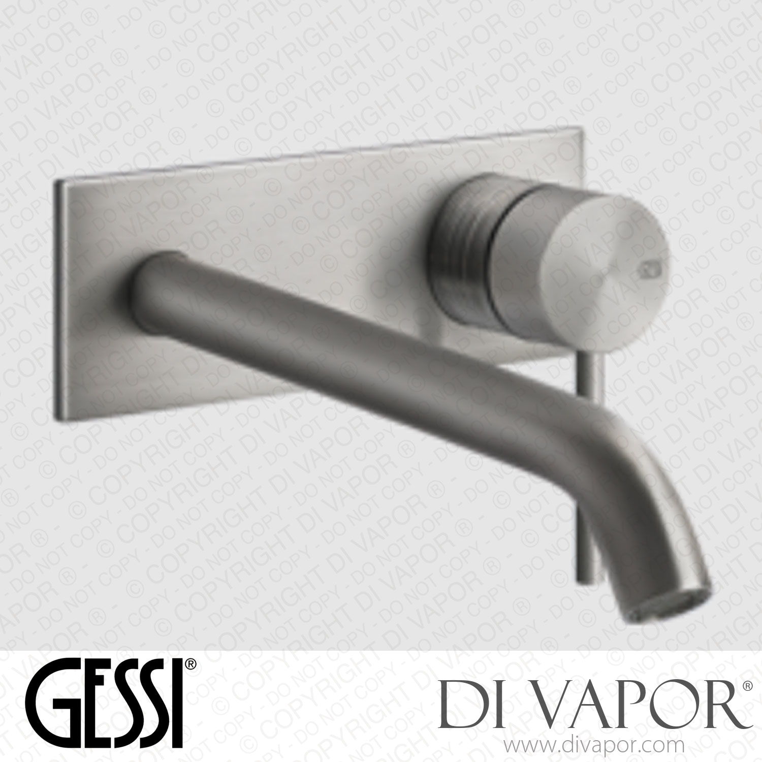 Gessi External Parts Wall-mounted Basin Mixer, Long Spout, Without ...