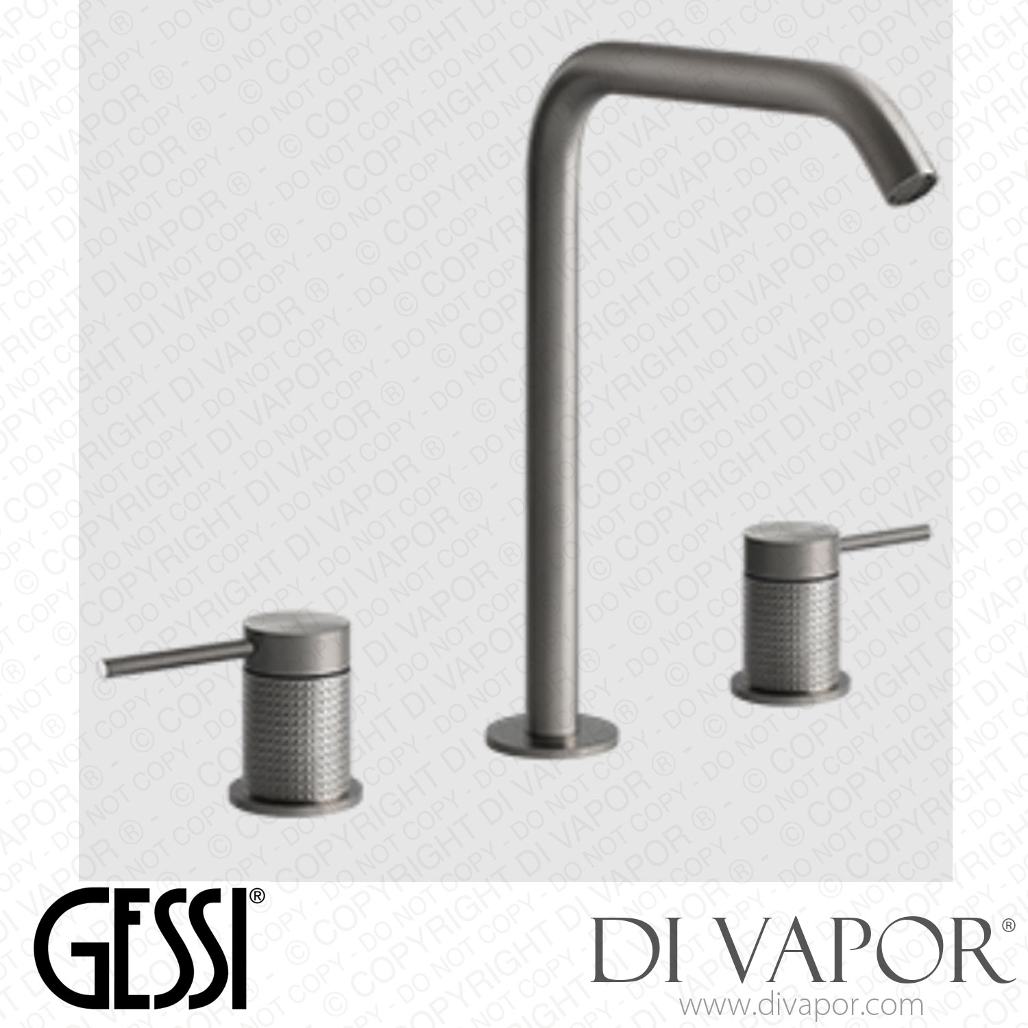 Gessi Three-holes Basin Mixer With Spout, With Flexible Hoses Without ...